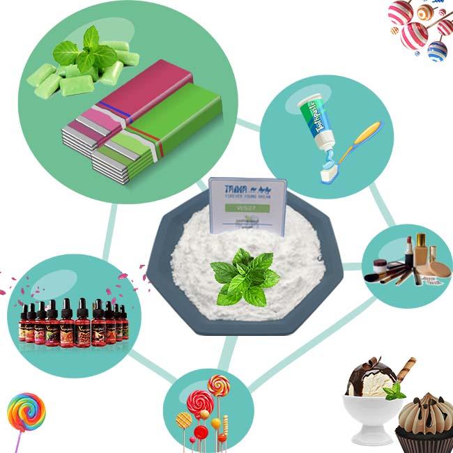 White Crystalline Cooling Agent Powder Ws27 Cooling Agent 100% Food Grade